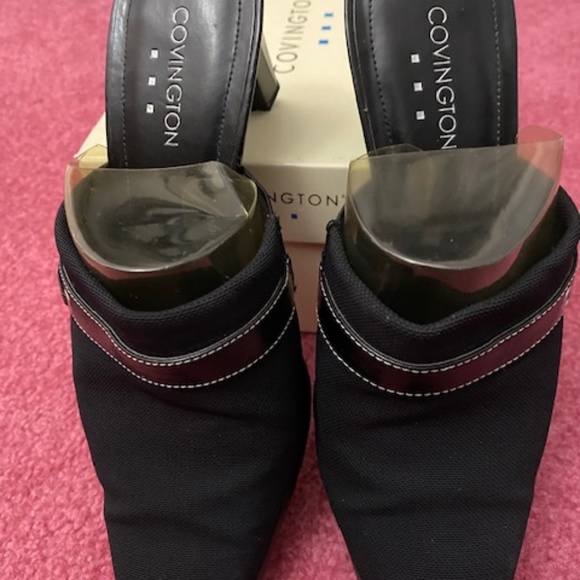 Covington | Shoes | Covington Tank Black Mule Heel Size 7 | Poshmark